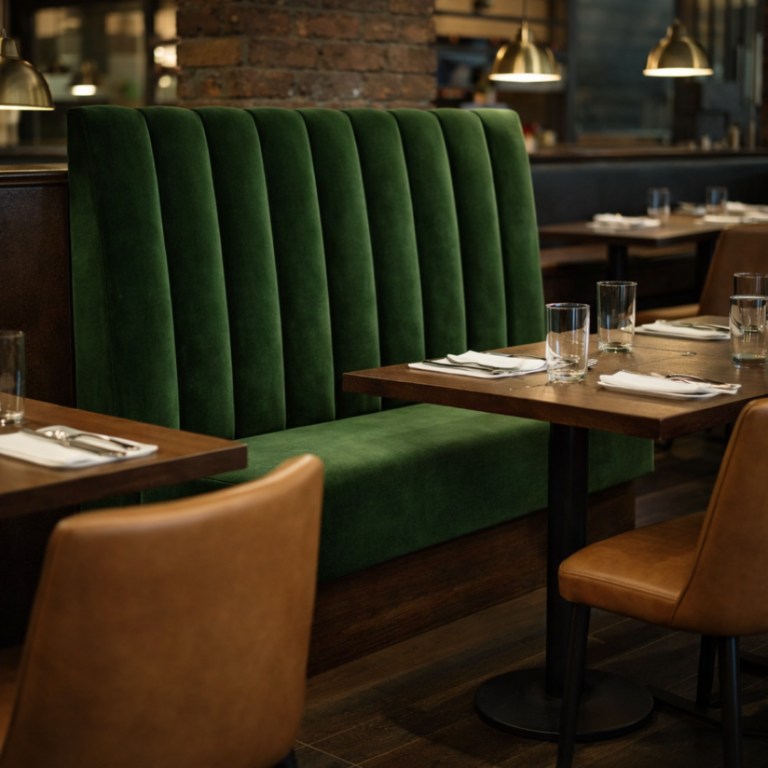 Vertical Flute High Back Banquette Seating - KP Seating Ltd