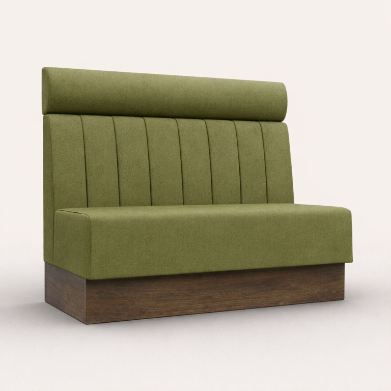 Vertical Flute Roll Top Banquette Seating - KP Seating Ltd
